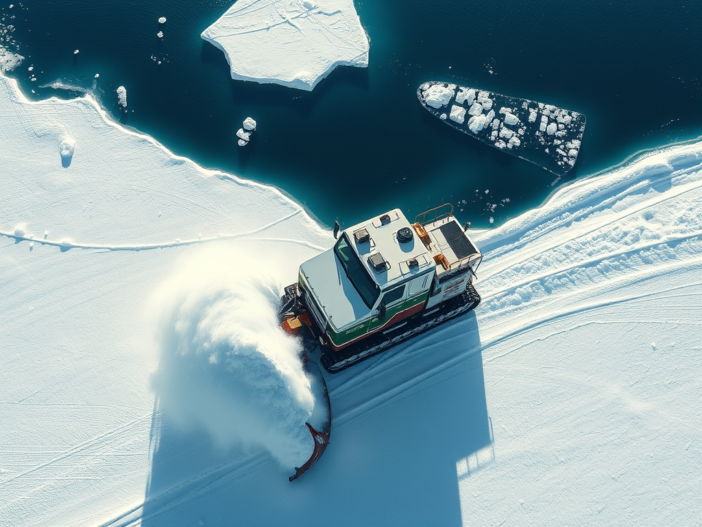 Snow Ploughing Across the Arctic Ice – Climate Scepticism